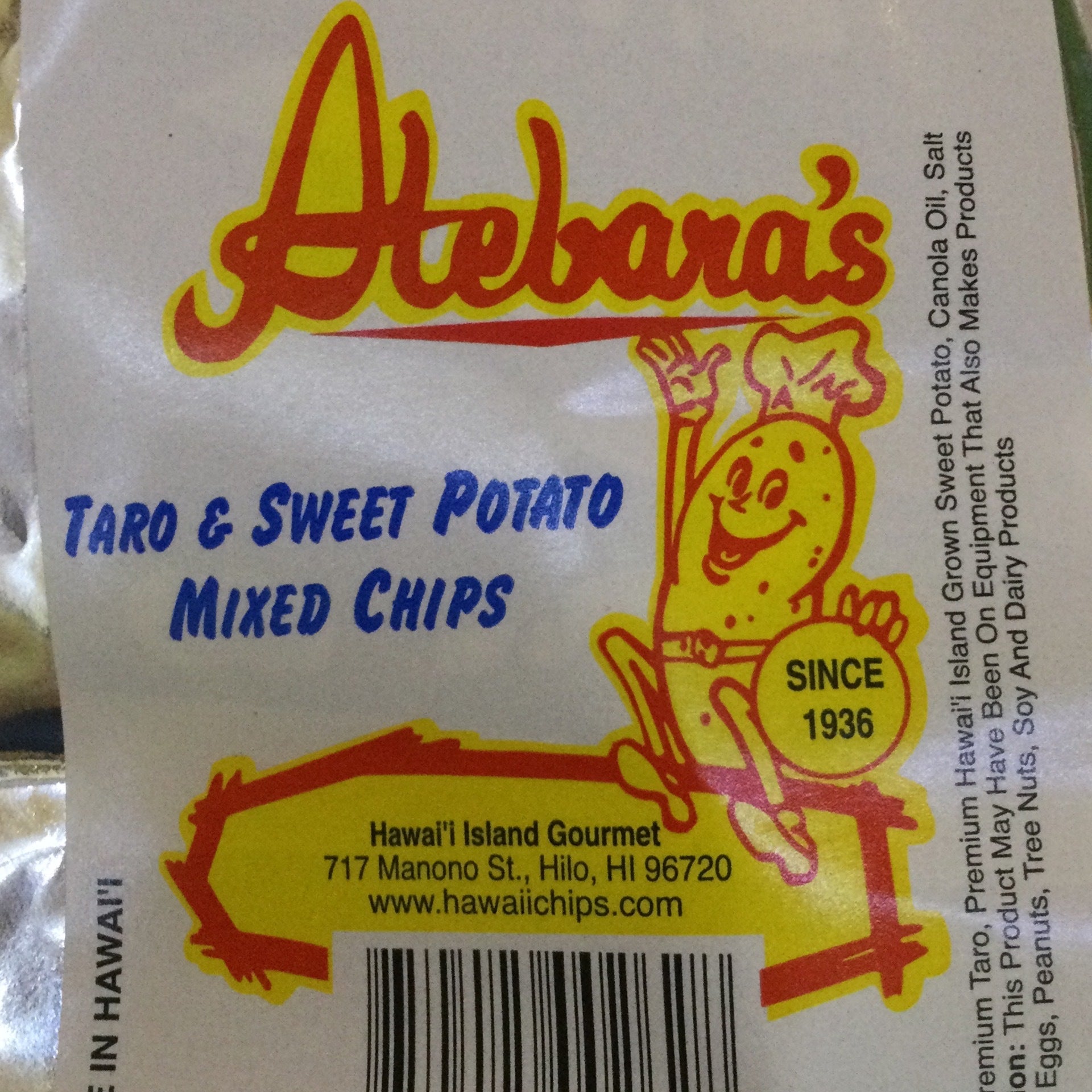 Taro & Sweet Potato Mixed Chips | Hawaii Island Gourmet: Atebara Chips